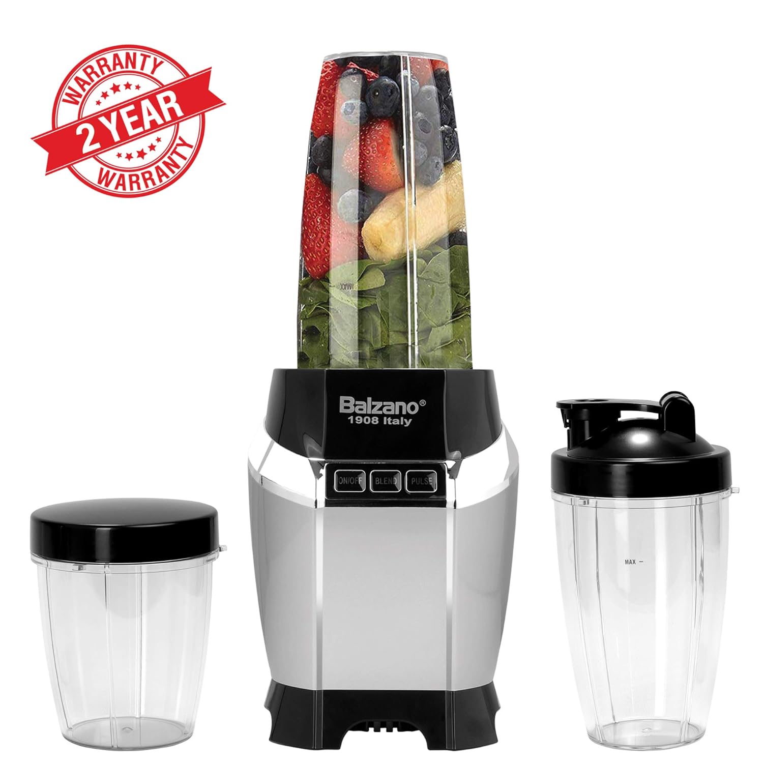 Buy Balzano High Speed Nutri Blender/Mixer/Smoothie Maker - 1200 Watts ...