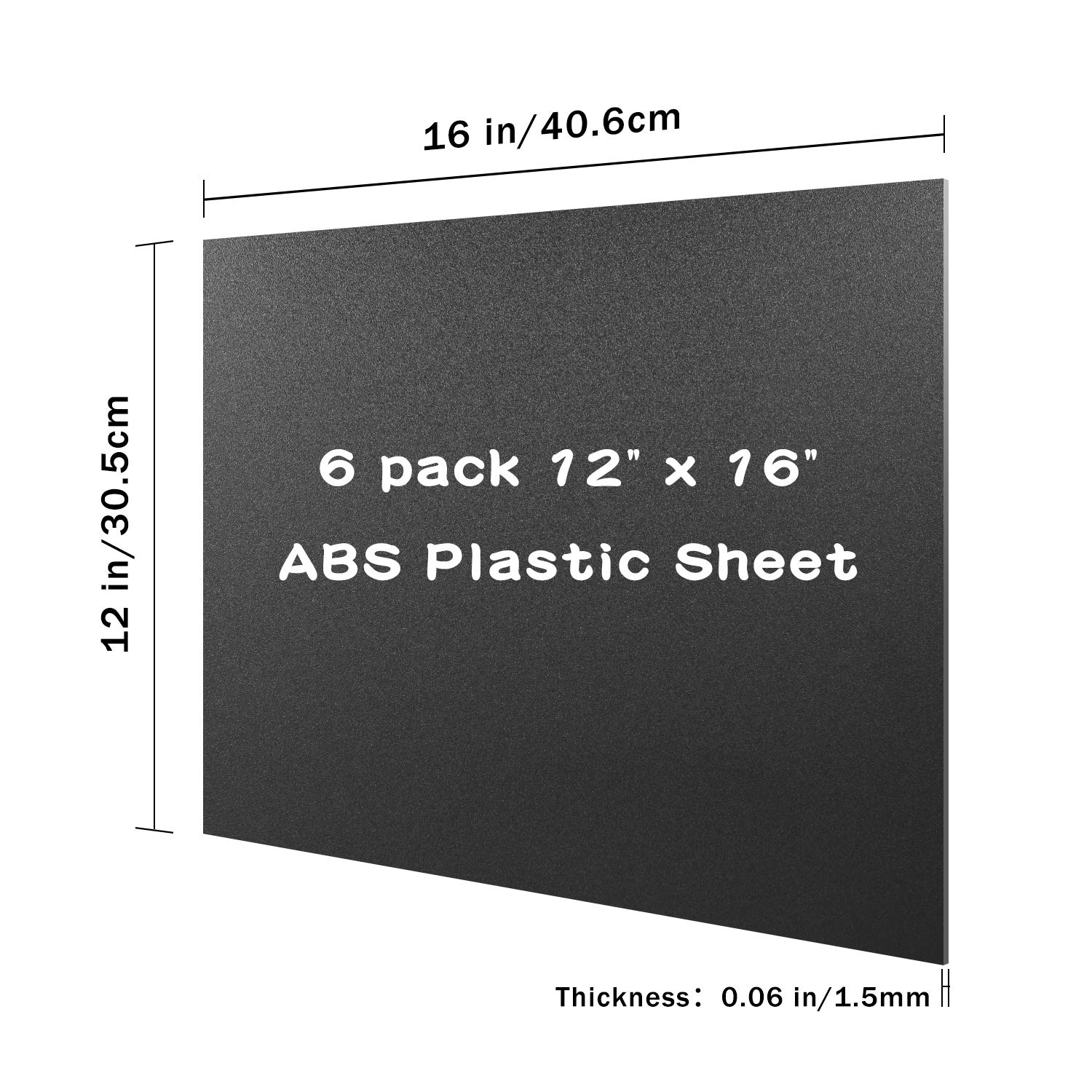 Mua Zuvas Black ABS Plastic Sheet 12" x 16" x 0.06" 6 Pack, Flexible ...