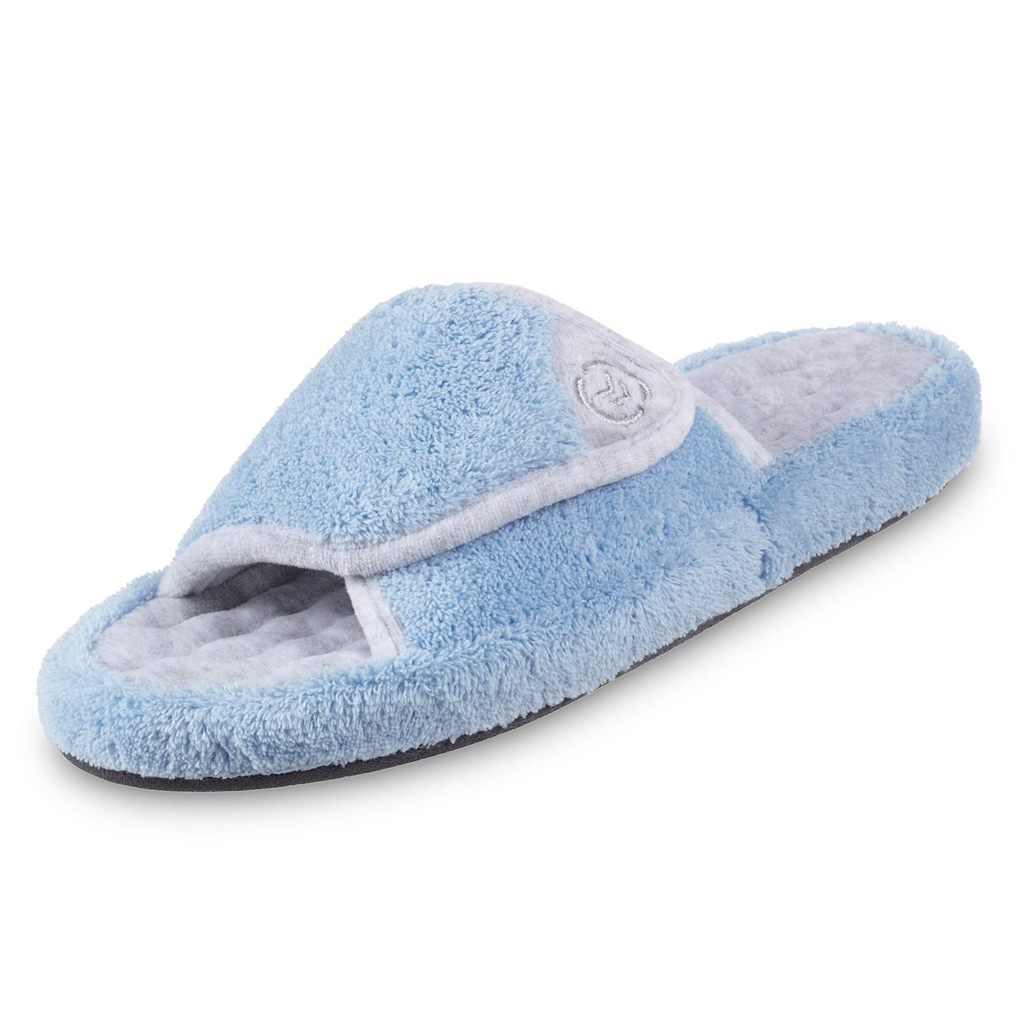 isotoner Women's Indoor/Outdoor Slip-on Adjustable Terry Spa Slide ...