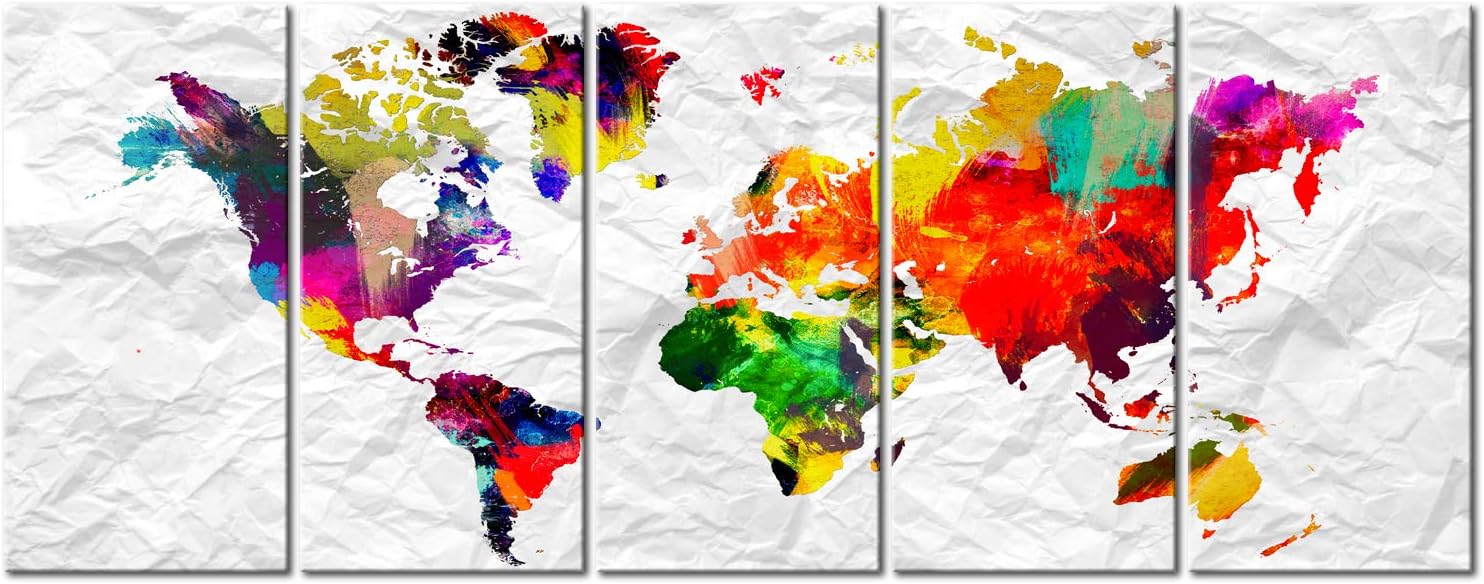 Casa e cucina Poster e stampe murando Quadro Mappa del Mondo 100x40 cm ...