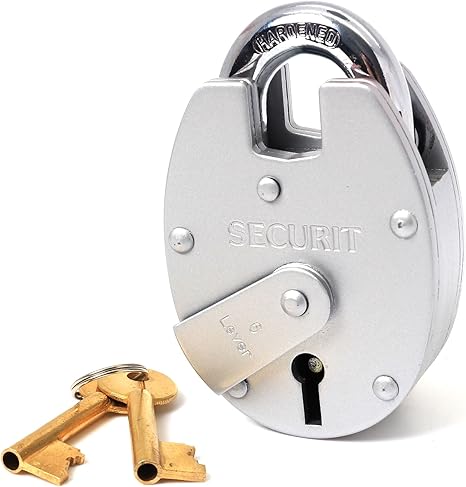 Double Steel Plated Closed Shackle Padlock - Maximum Security 63mm 6 ...