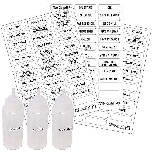 Talented Kitchen 114 Condiments and Sauces Label System 114 Names of ...