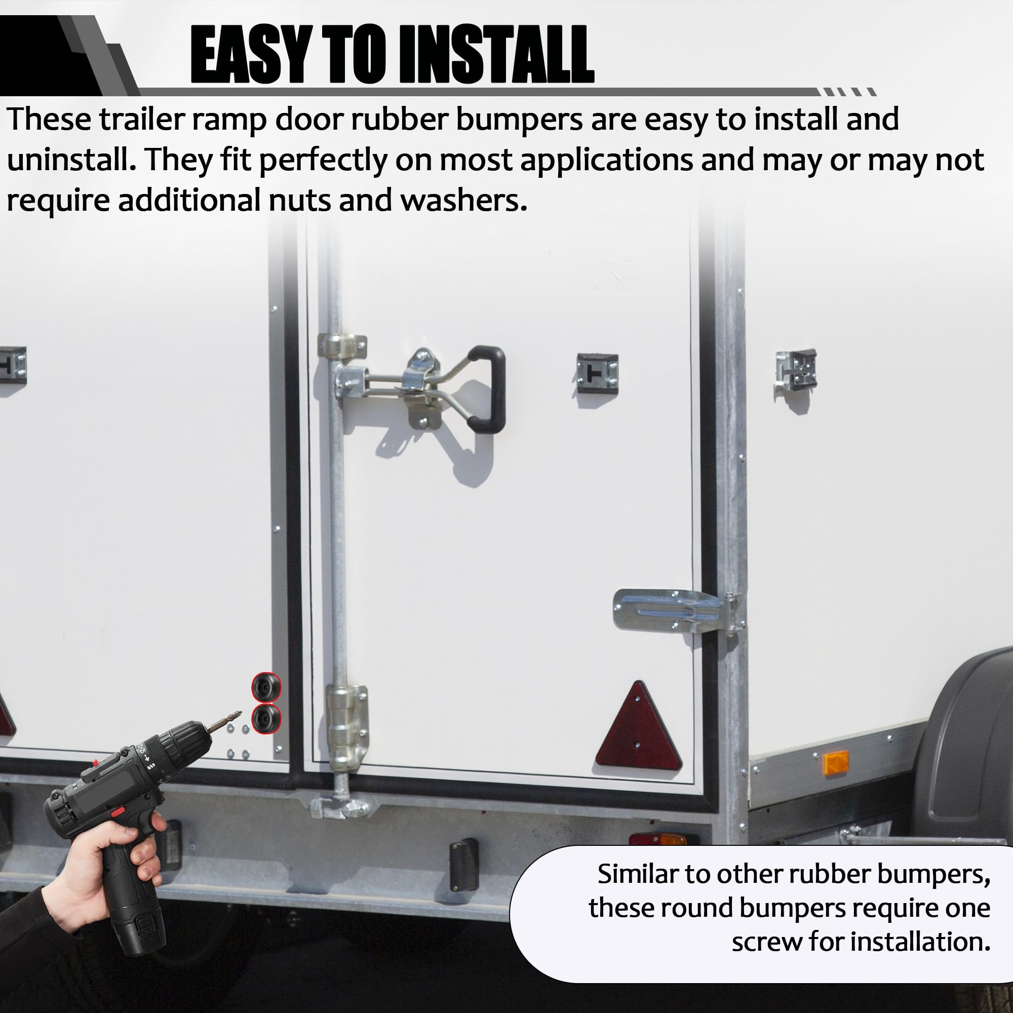 Mua TonGass (8-Pack) 1" Tall Trailer Ramp Door Bumpers Universal Fit ...