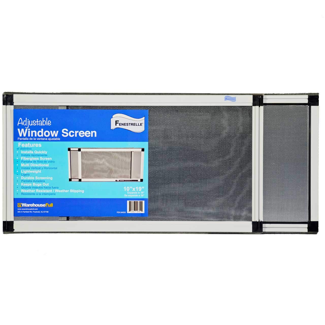 Fenestrelle Expandable Window Screen - Horizontal (10" H X 19" - 36" W ...