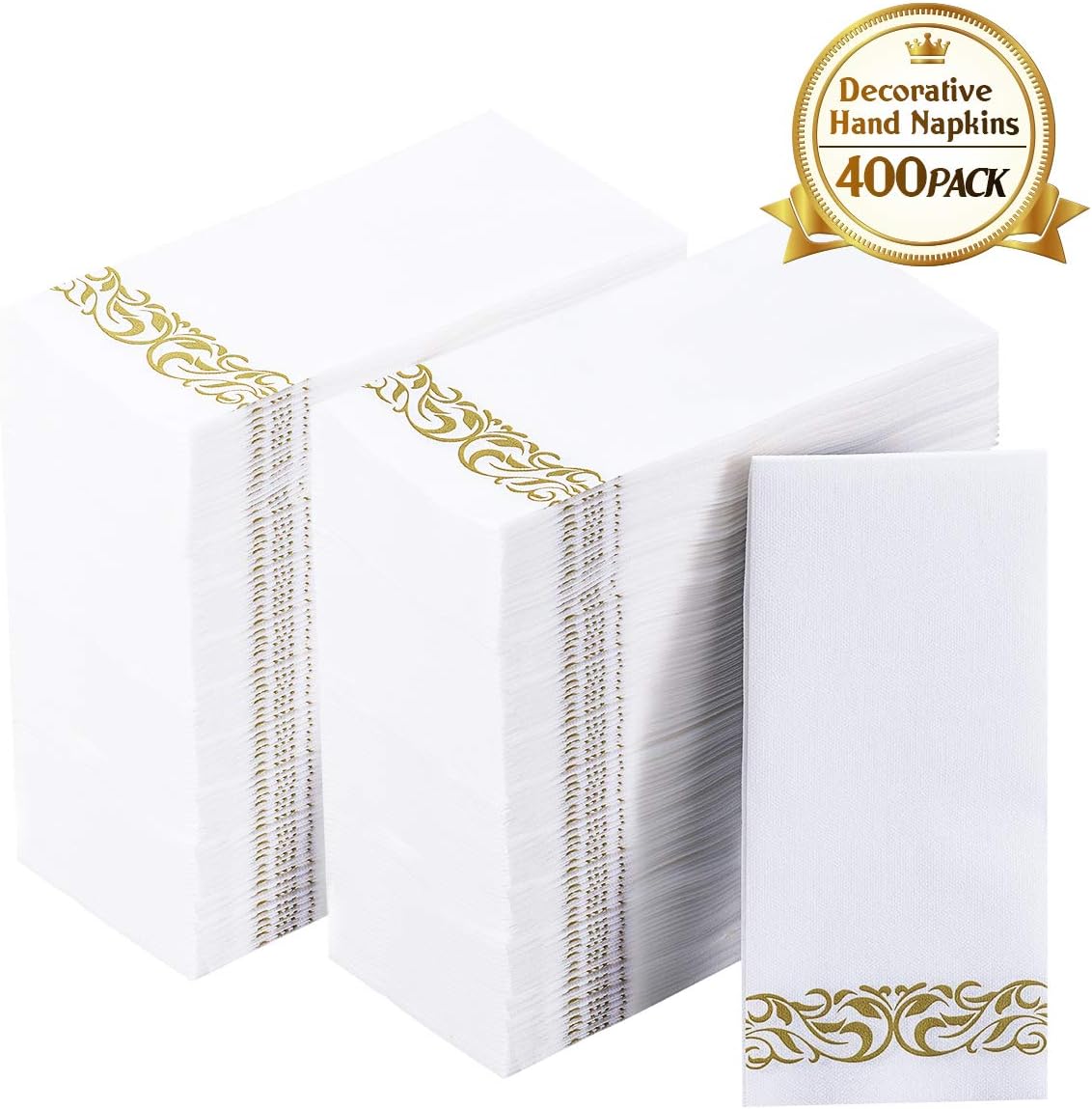 Amazon.com: [400 Pack]vplus Paper Napkins Guest Towels Disposable ...