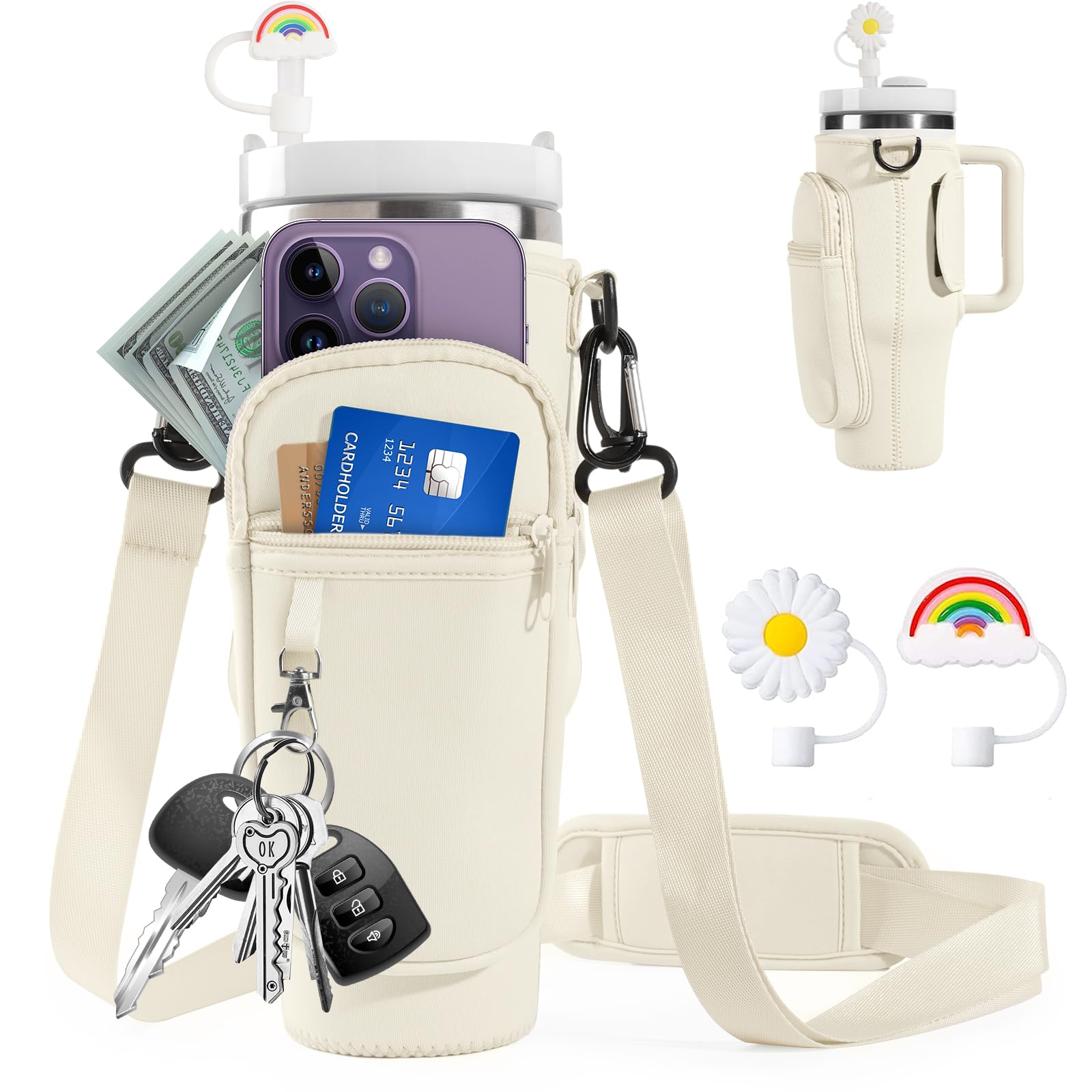 Smilfree Water Bottle Holder for Stanley: Crossbody Water Bottle ...