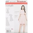 Amazon.com: Simplicity 8047 Women's Casual Cocktail Dress Sewing ...