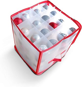 Chrissy Christmas 64 Bauble Storage Box Christmas Baubles Storage Box ...
