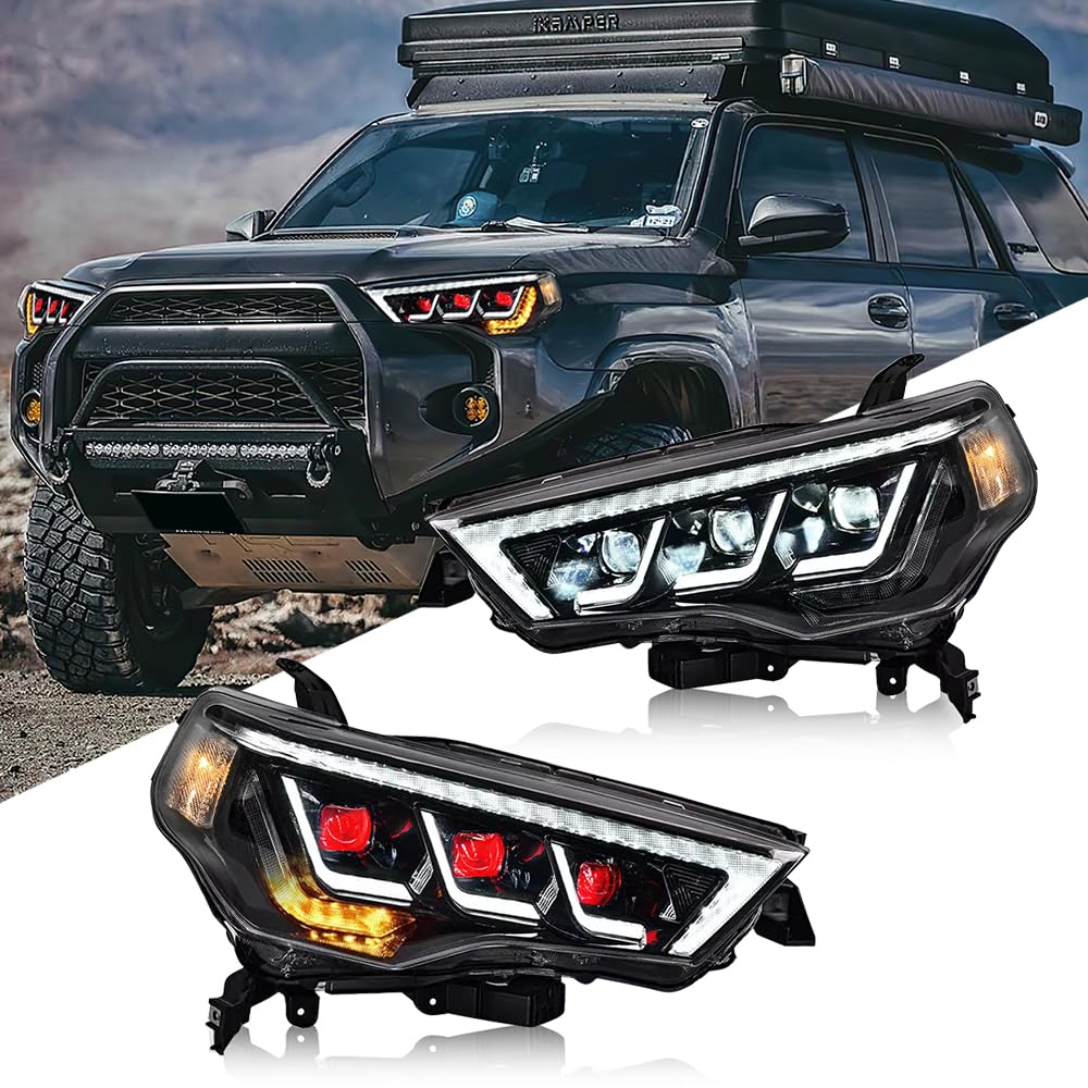 Triple Beam Headlights for Toyota 4Runner 2014-2023 TRD/SR5/Sport/Off ...