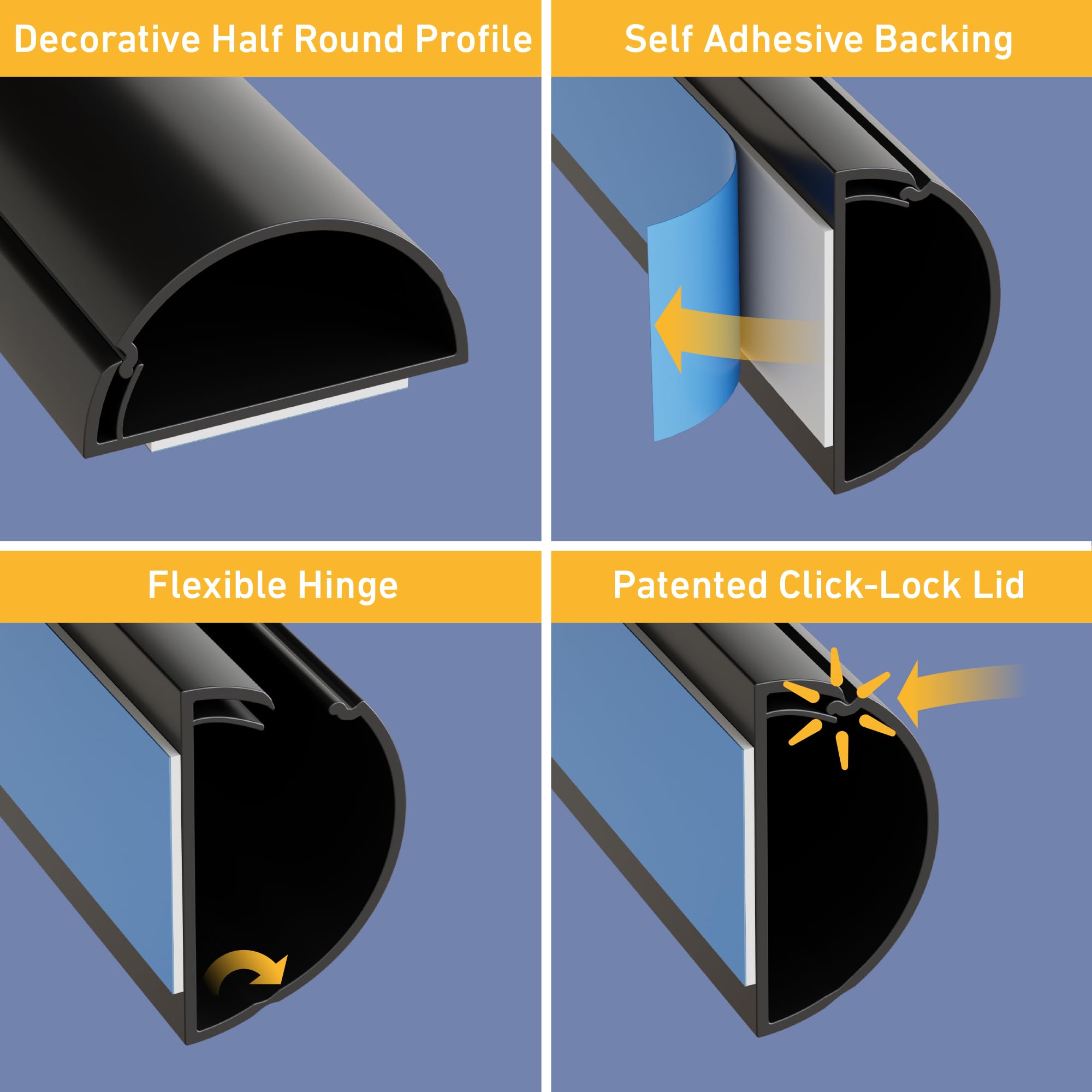 Mua Half Round Cord Hider, Patented Cable Cover, Hide TV Wall Mount ...