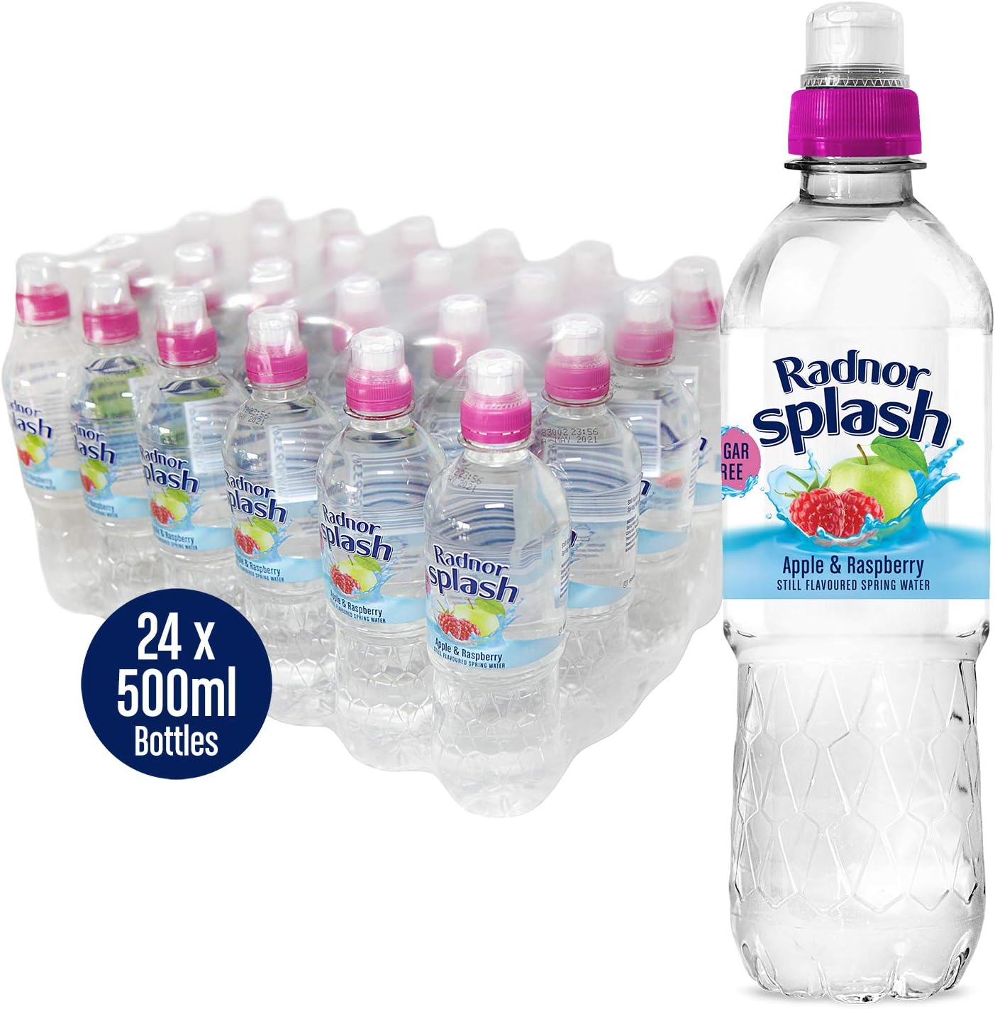 Radnor Splash Apple and Raspberry Flavoured Water 24x500ml: Amazon.co ...