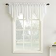 Amazon.com: No. 918 Erica Crushed Voile Ascot Beaded Sheer Rod Pocket Curtain 3-Piece Set : Home ...