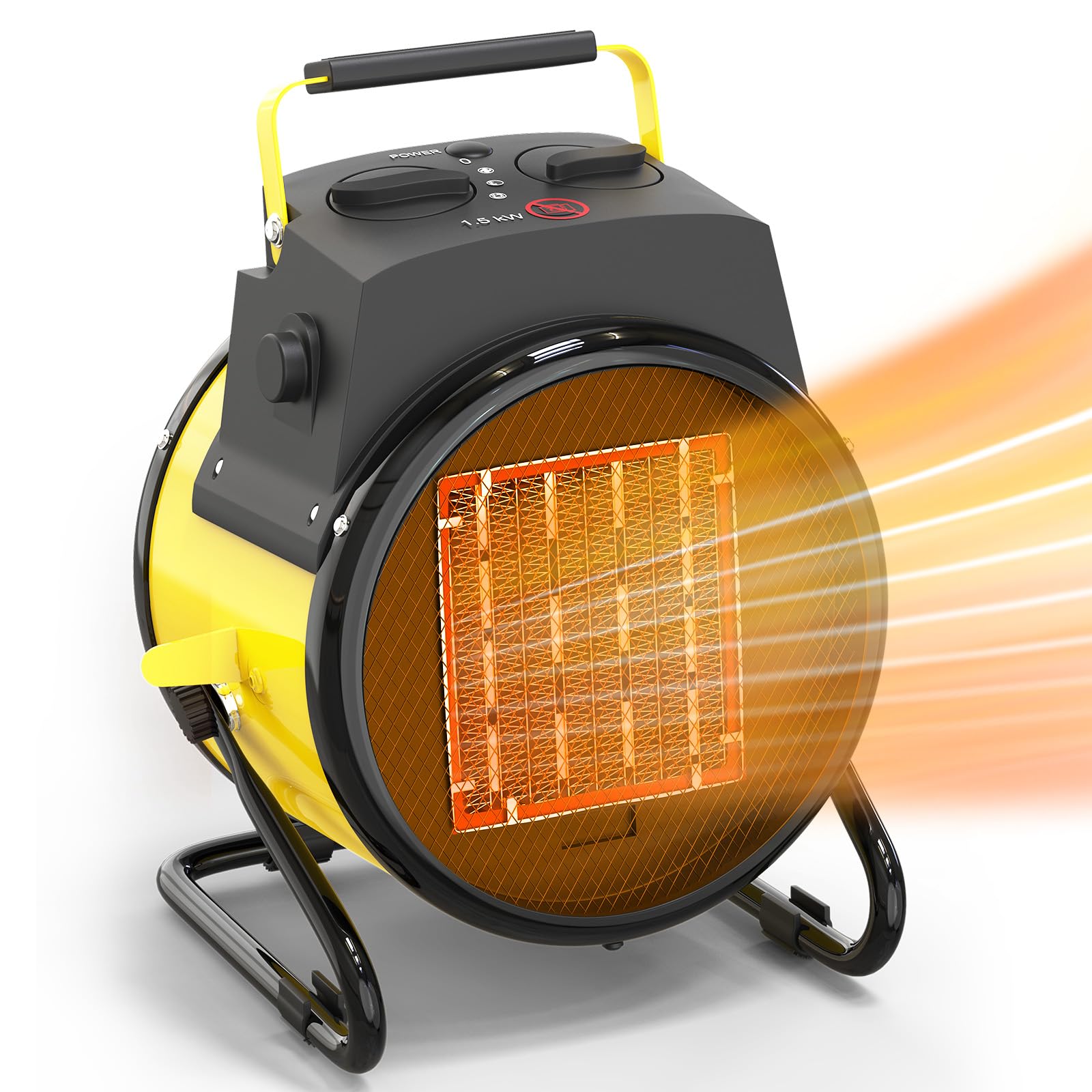 DECOKTOOL Electric Space Heater - 1500W Outdoor Heater with Overheat ...