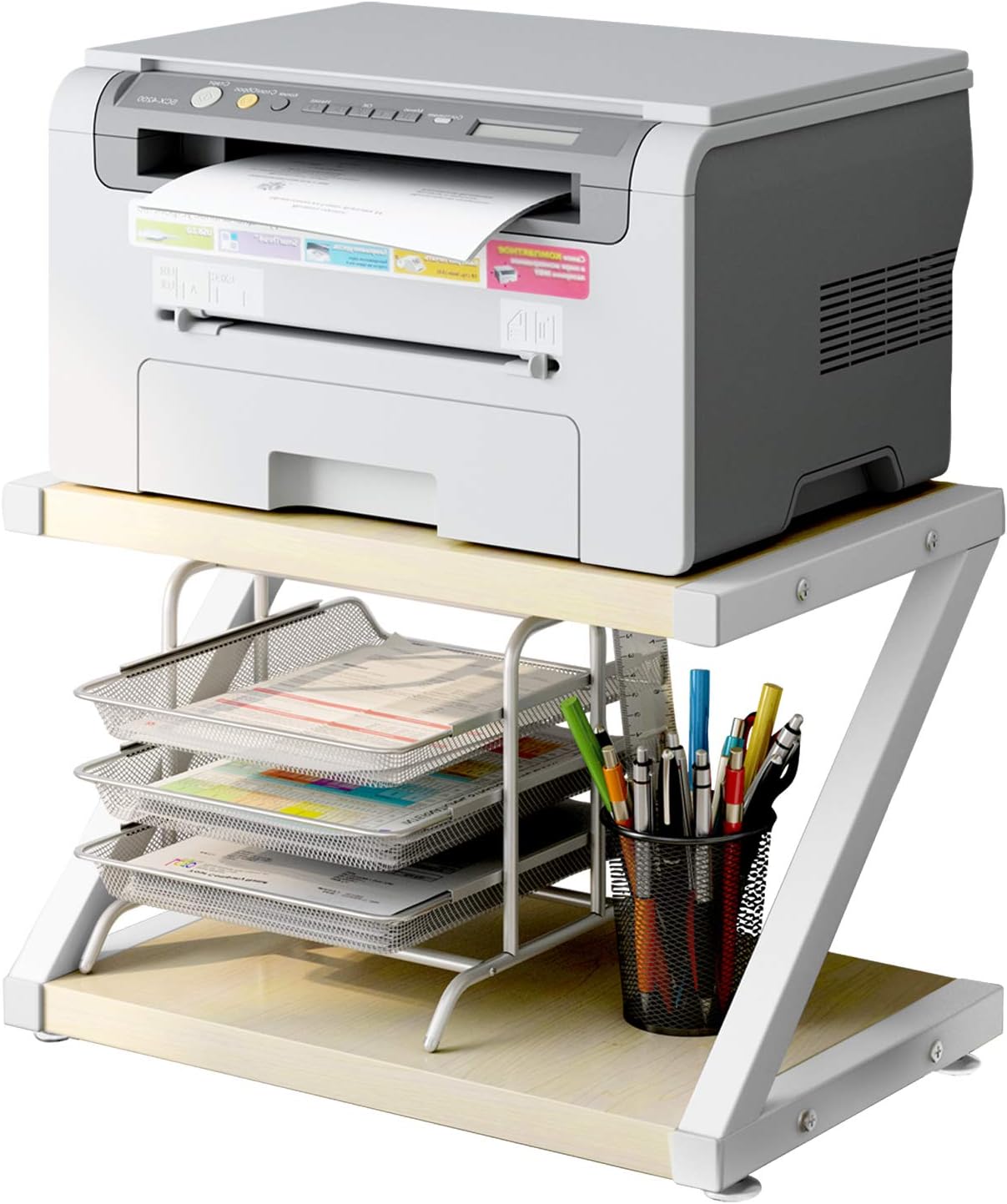 Desktop Stand for Printer - Desktop Shelf with Anti - Skid Pads for ...