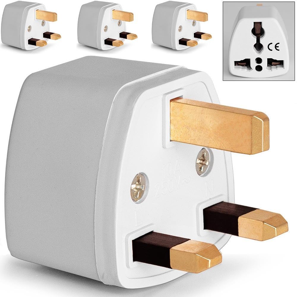 3er Set Reiseadapter DE UK Stromstecker Reisestecker Stromadapter Reise ...