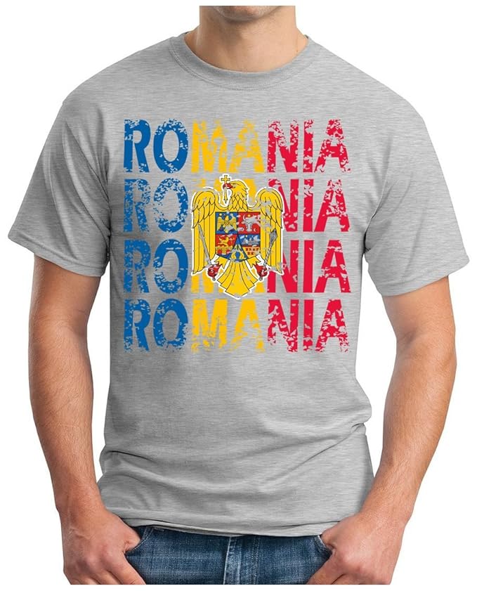OM3® - Romania - T-Shirt Rumänien Fussball World Cup Soccer Fanshirt ...
