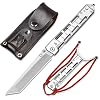 NedFoss Pocket Knife, 8'' Tanto Hunting Folding Knife with Glass ...