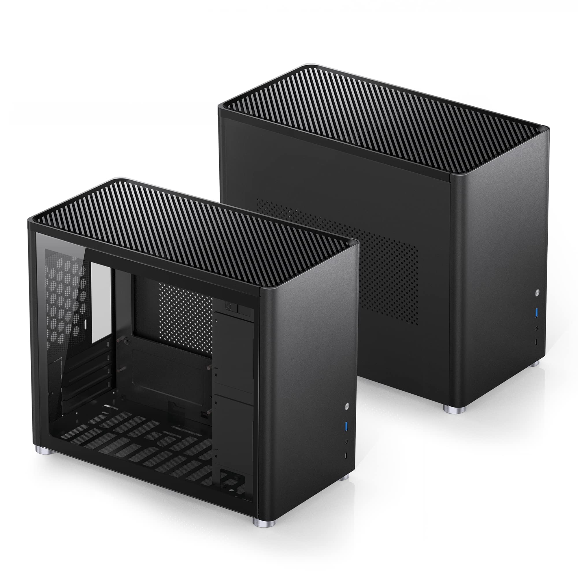 Mua D30 Black Mini Micro ATX Tower Computer Case, Aluminum Panel, Glass ...