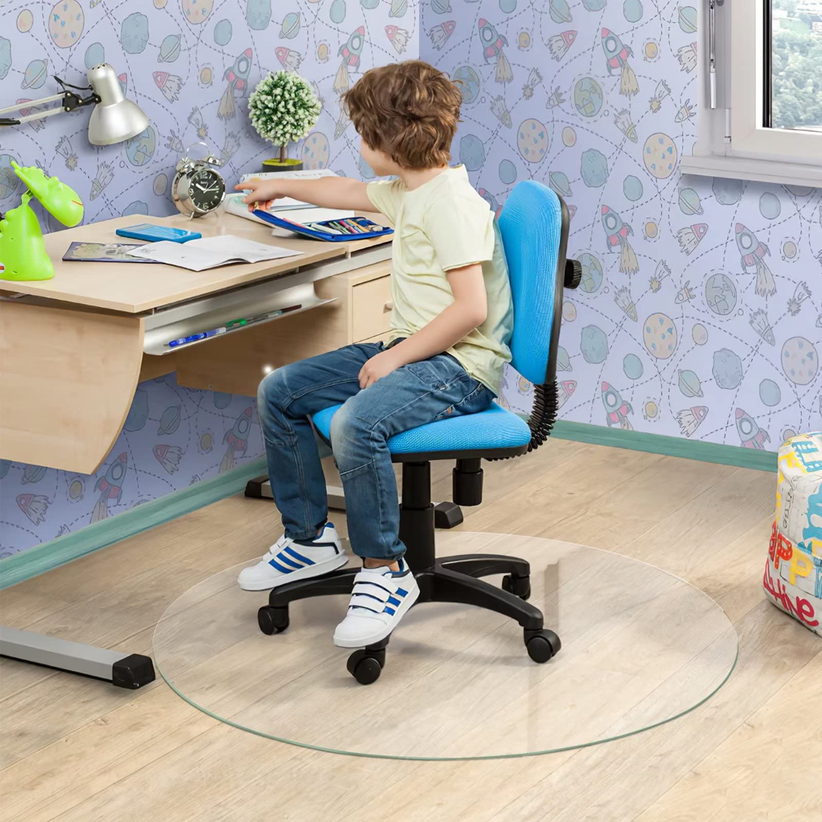 MIRUO Office Chair Mat for Carpet Tempered Glass Chair Mat Desk Chair ...