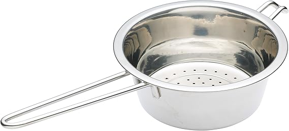 KitchenCraft Small Stainless Steel Colander with Long Metal Handle, 16 ...