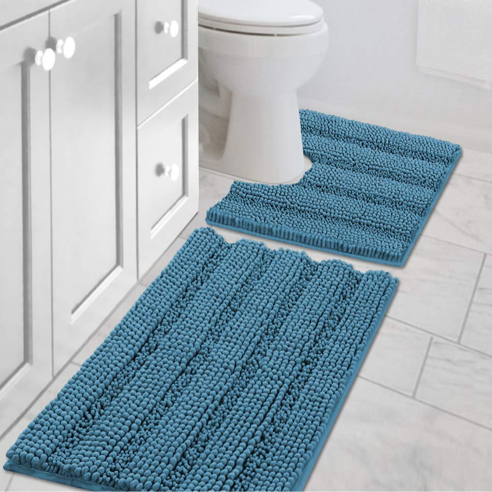 H.VERSAILTEX Bathroom Rugs Bath Rug Set 2 Piece Bathroom Contour Rug ...