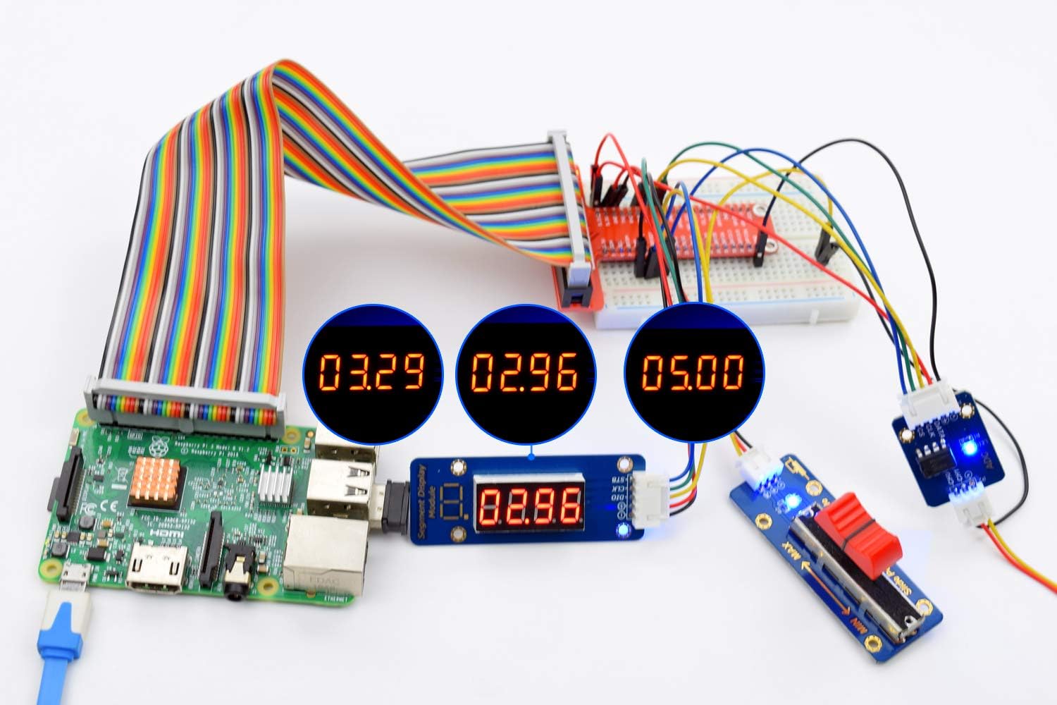 Adeept 46 Modules Ultimate Sensor Kit for Raspberry Pi 3,2 B/B+, BMP180, DHT11, Raspberry Pi ...