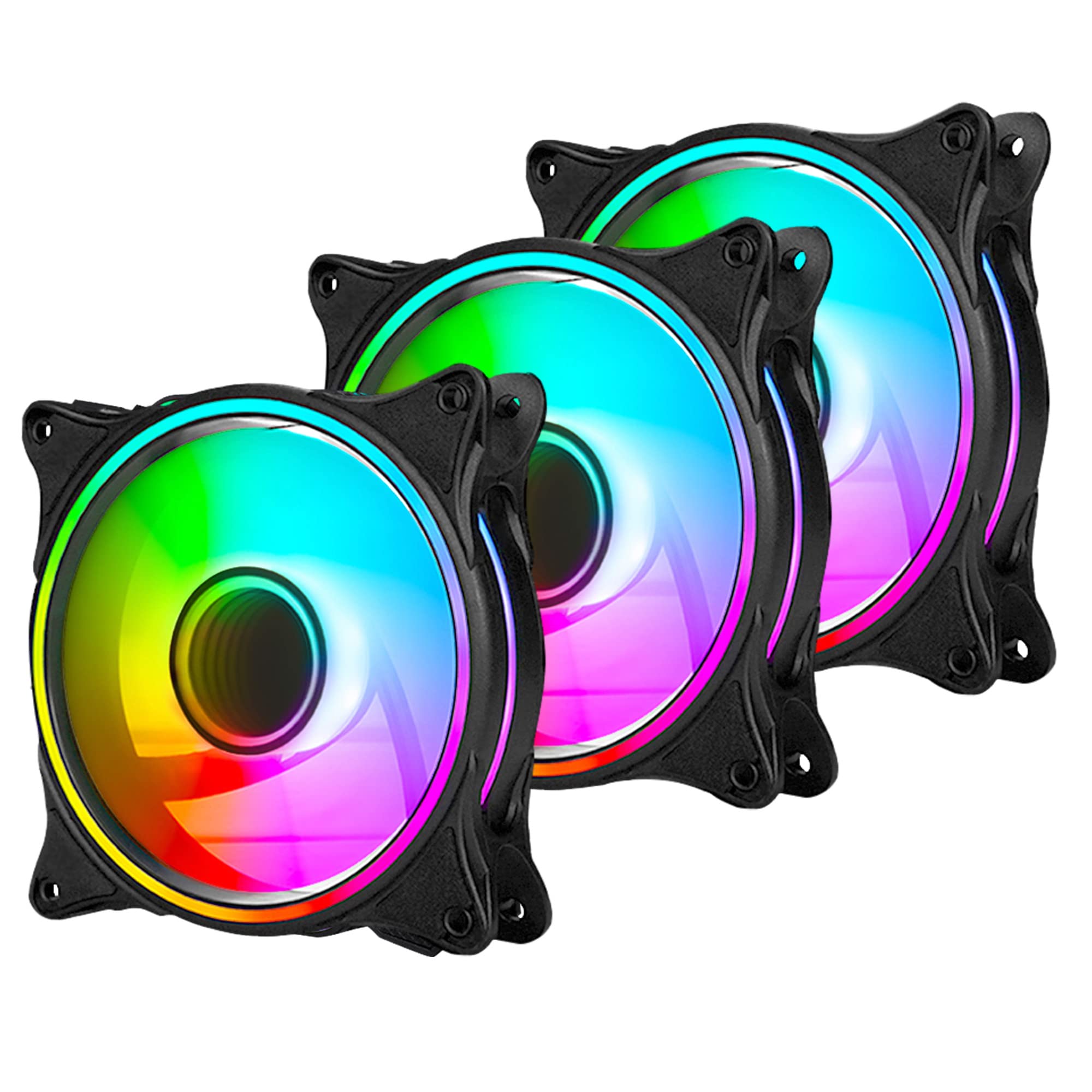 120mm Addressable RGB PWM PC Computer CPU Case Cooler Fan 5V 3Pin ARGB ...