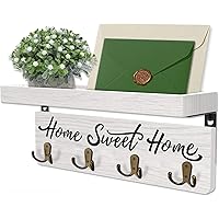 Lwenki Mail Organizer for Wall Mount – Key Holder with Shelf Includes ...