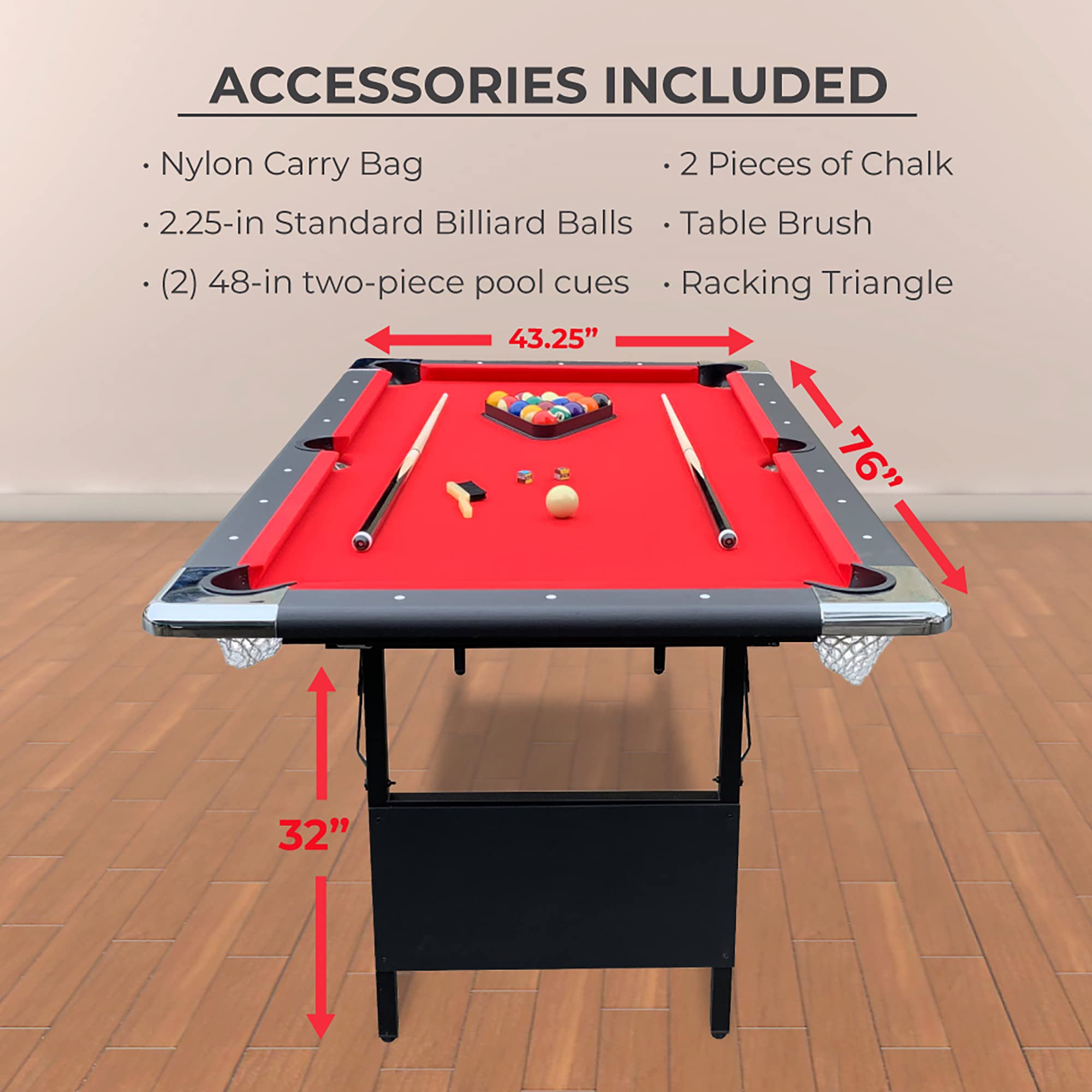 Mua Fairmont Portable 6-Ft Pool Table for Families with Easy Folding ...