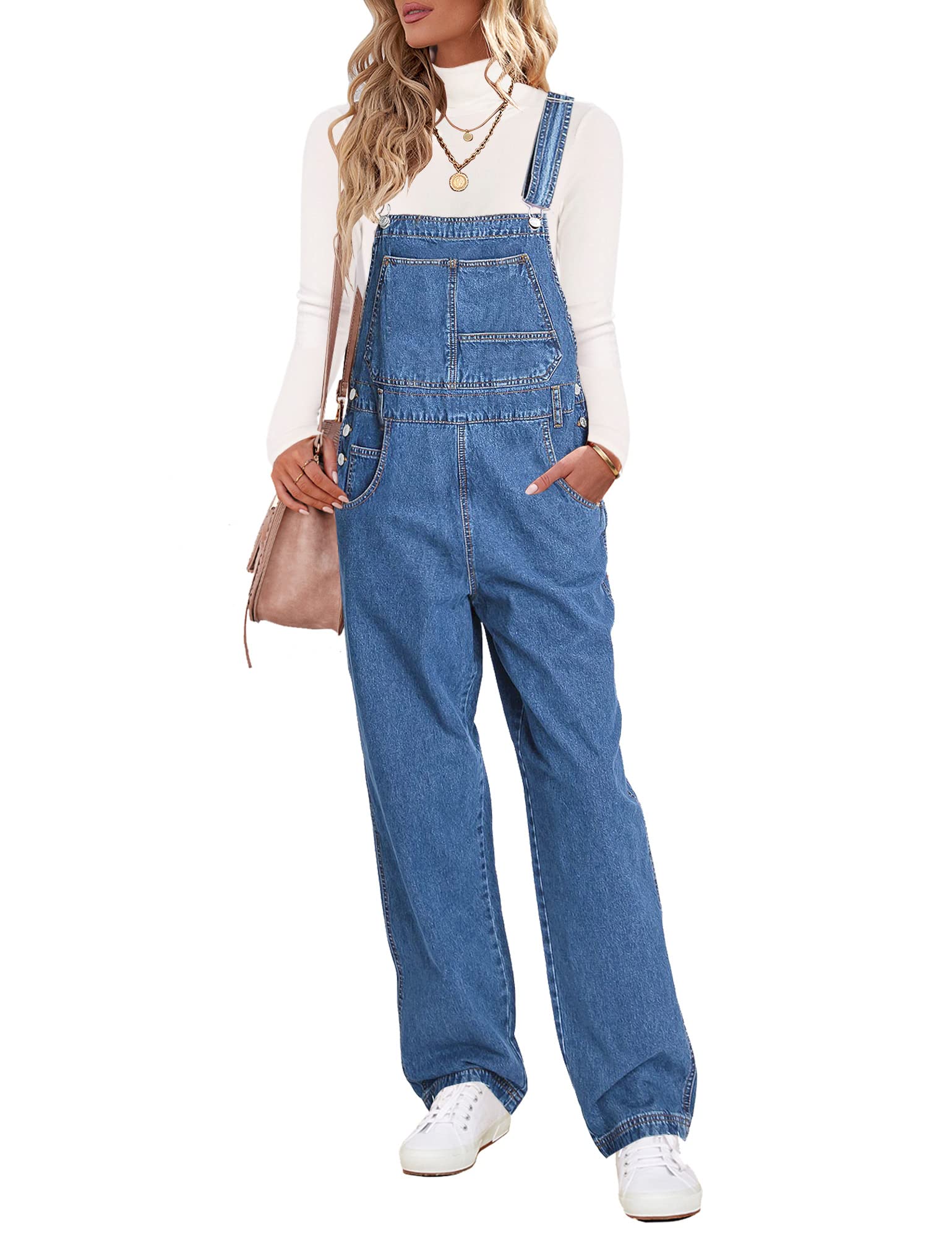 luvamia Women's Jumpsuit Denim Overalls for Women Loose Overalls for ...