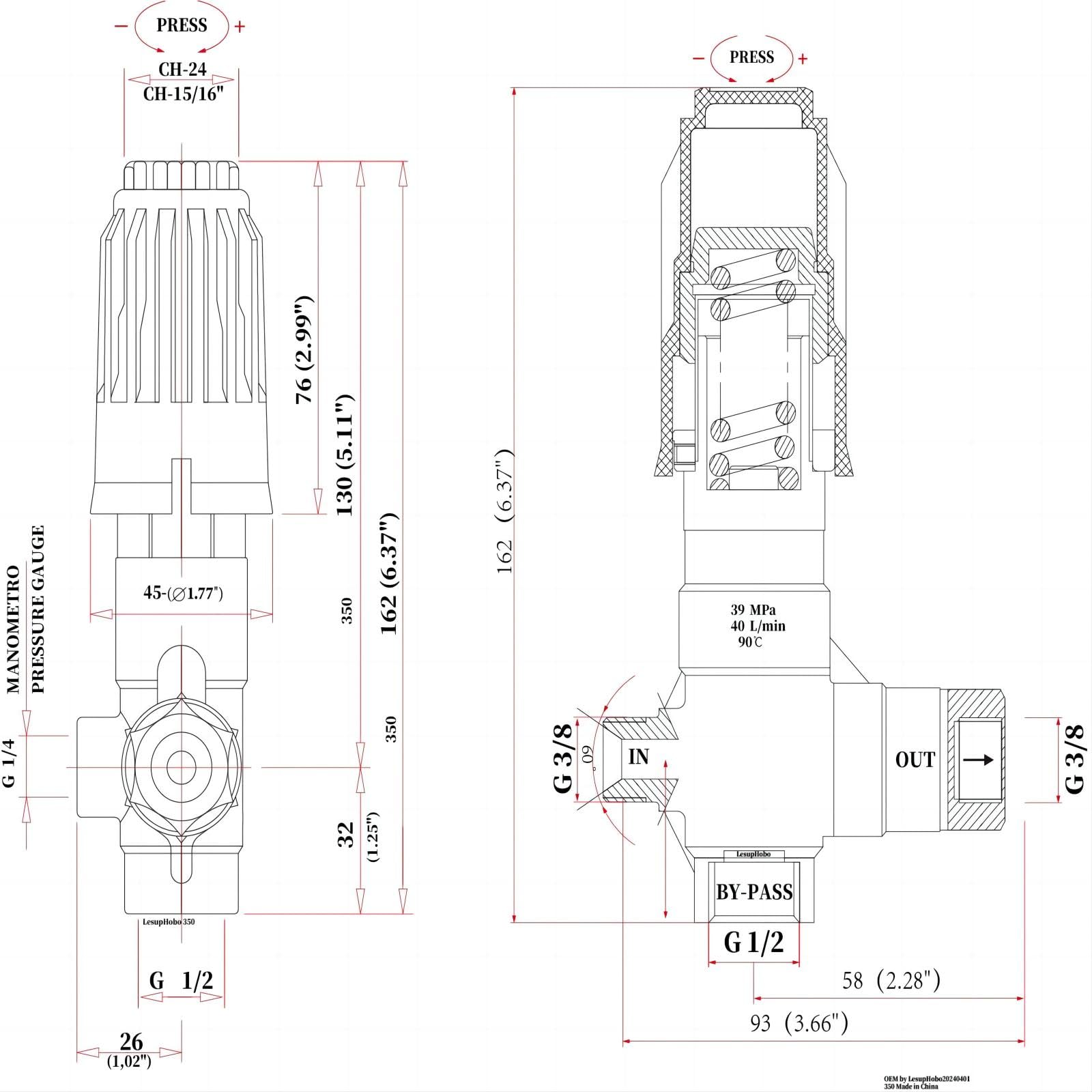 Mua Upgraded 350 Unloader Valve Pressure Washer Pump with knob ...