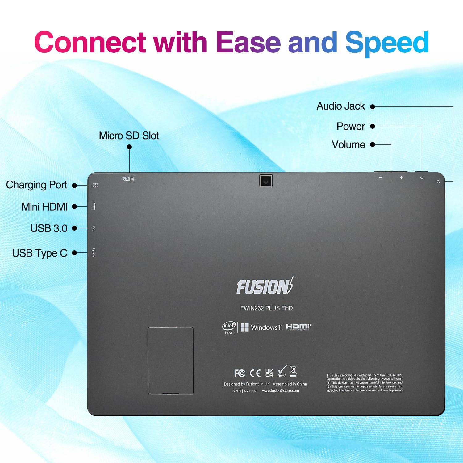 Mua Fusion5 10.1" Windows 11 Tablet PC - FWIN232 Plus Ultra Slim Tablet Computer - 8GB RAM, Full ...