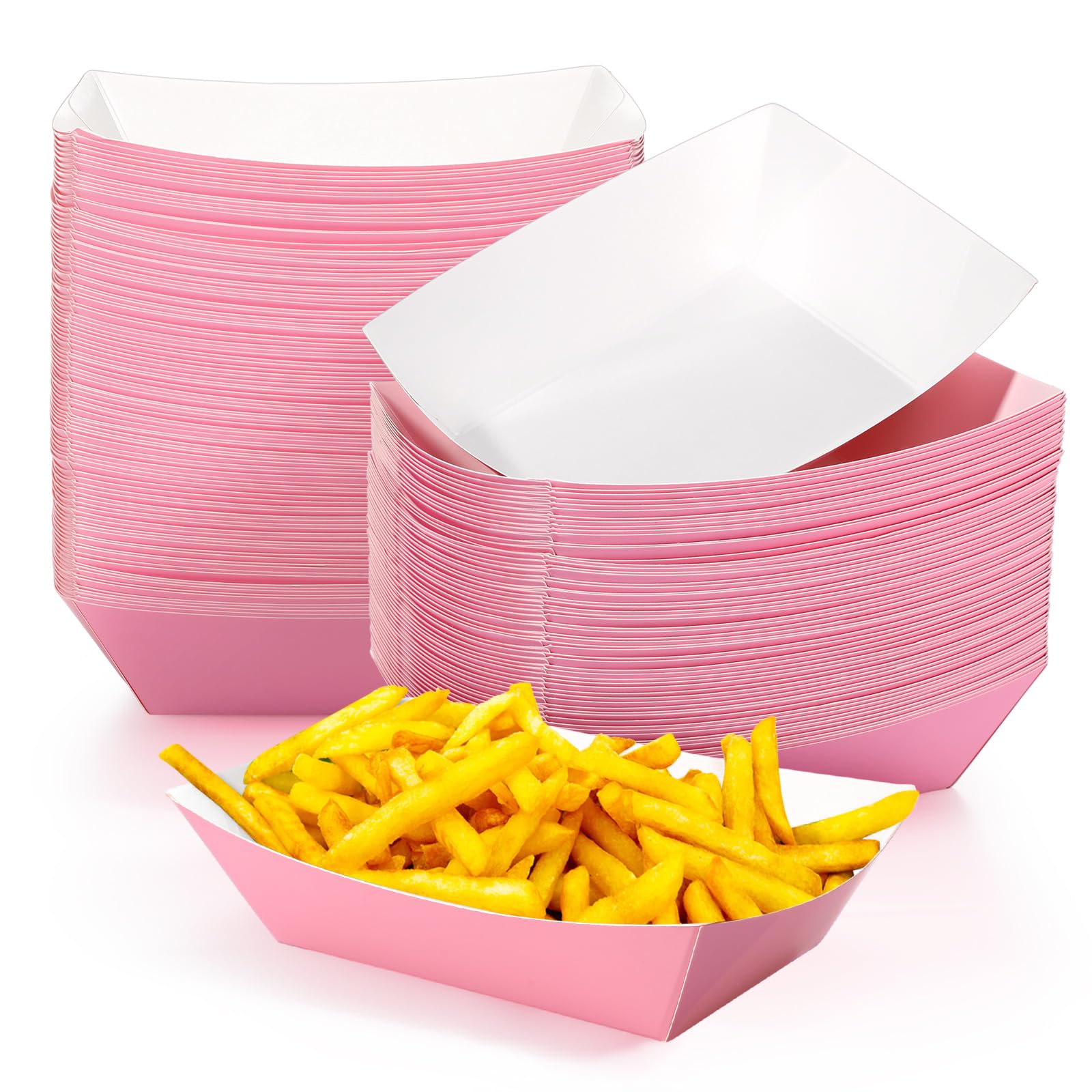 Yinkin 100 Pcs Paper Food Trays Boat Halloween 1lb Disposable Nacho ...