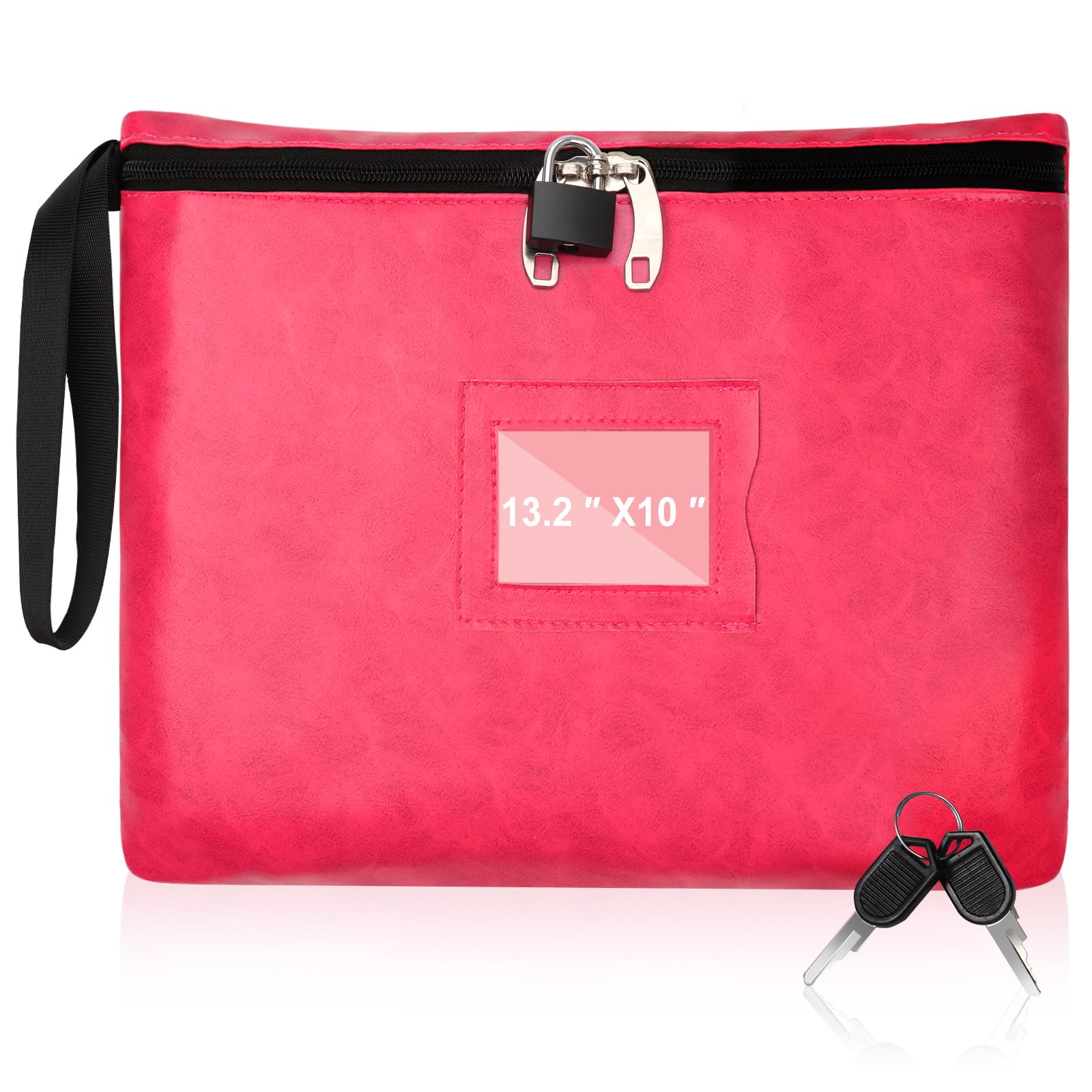 Notary Bag with Lock 13.2 * 10 Inches Purple Leather Notary Supply Bag ...