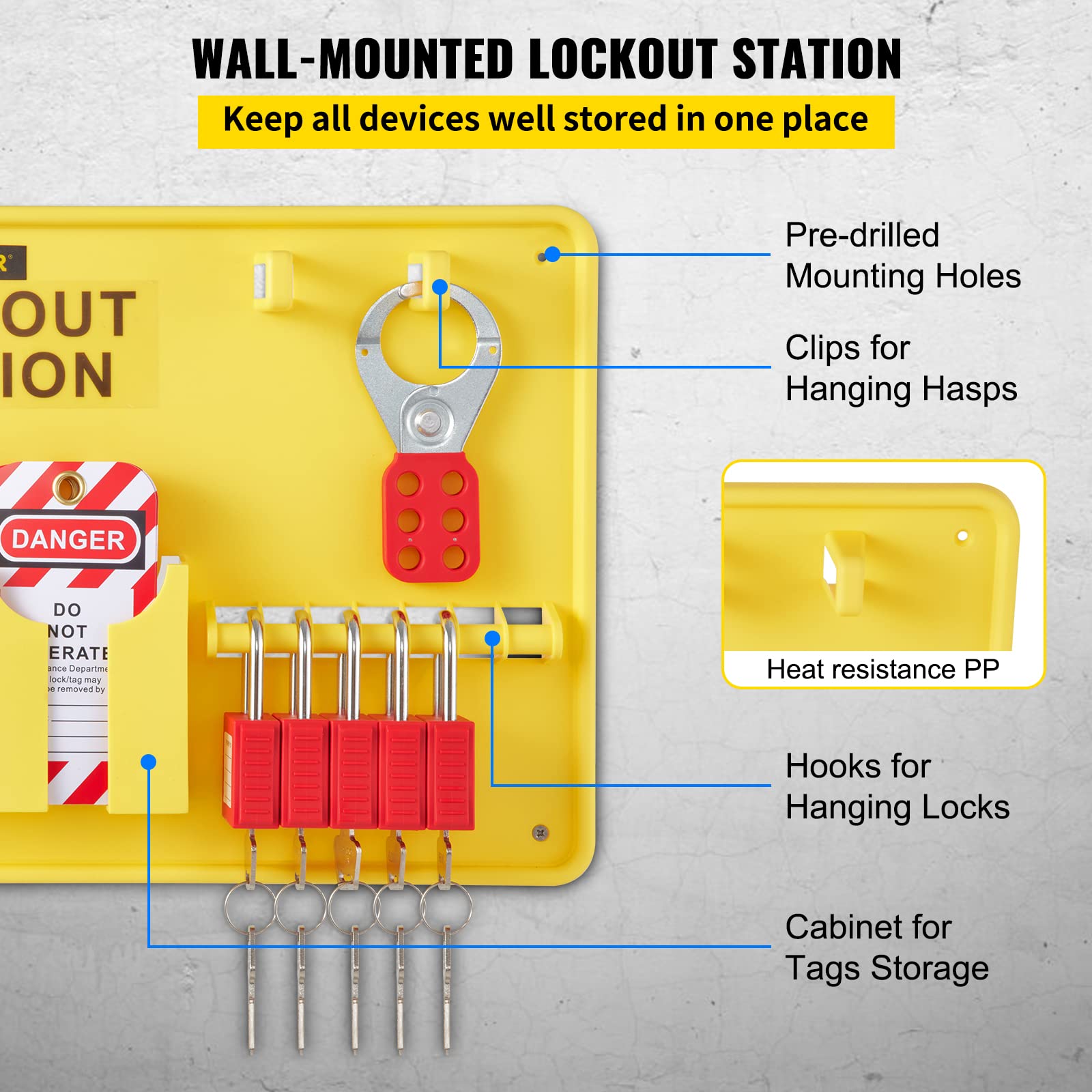 Mua VEVOR 26 PCS Lockout Tagout Kits, Electrical Safety Loto Kit ...
