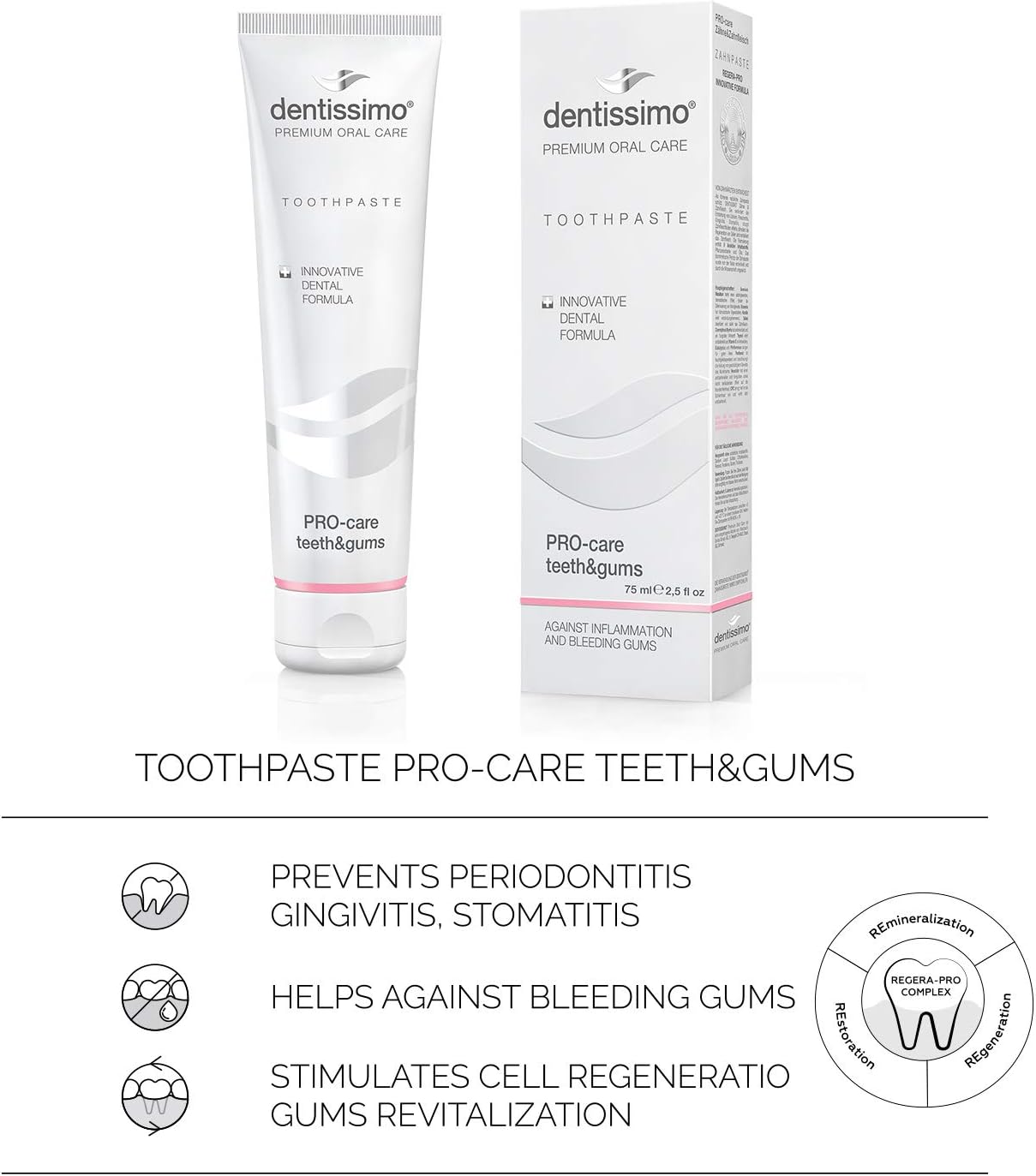 Dentissimo Premium Pro Care Teeth and Gums Toothpaste, Helps to Reduce ...