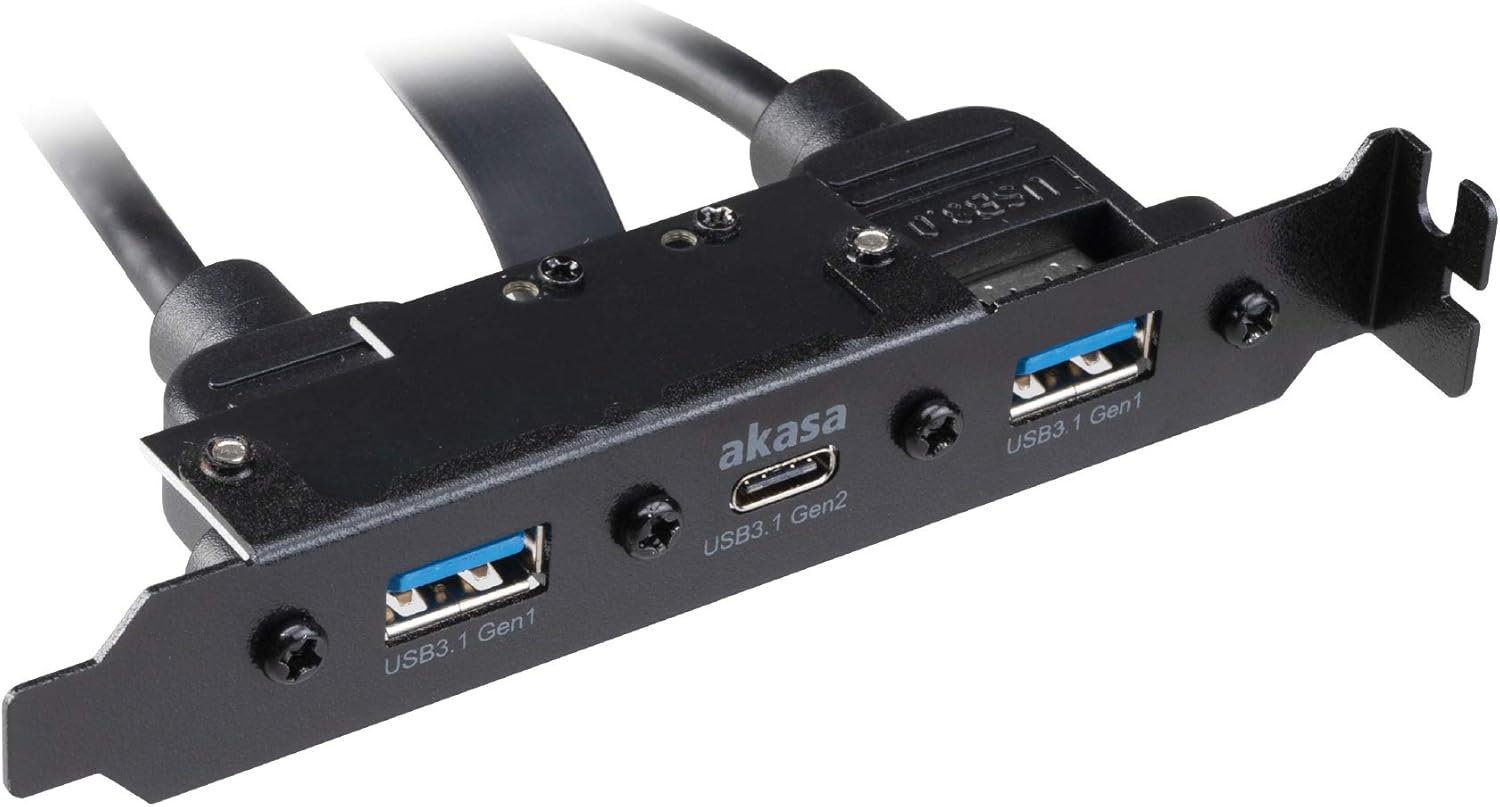 Akasa USB 3.1 Gen 2 internal adapter cable with dual Gen 1 Type-A ports ...