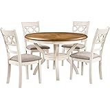 Amazon.com - New Classic Furniture Amy 5-Piece Dining Table Set, Bisque ...