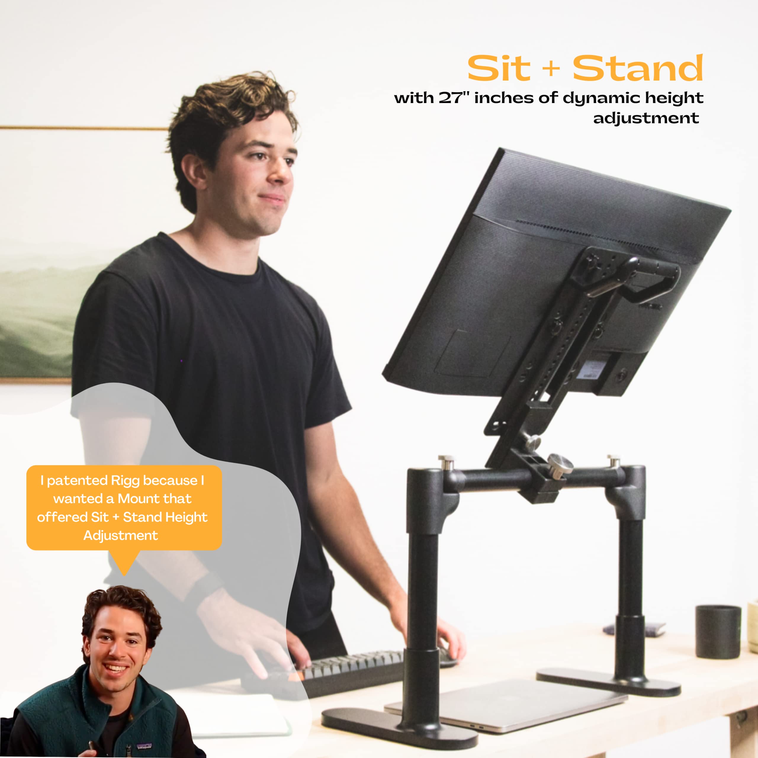 Mua Rigg Monitor Mount - Premium Modular Freestanding Monitor Arm with ...