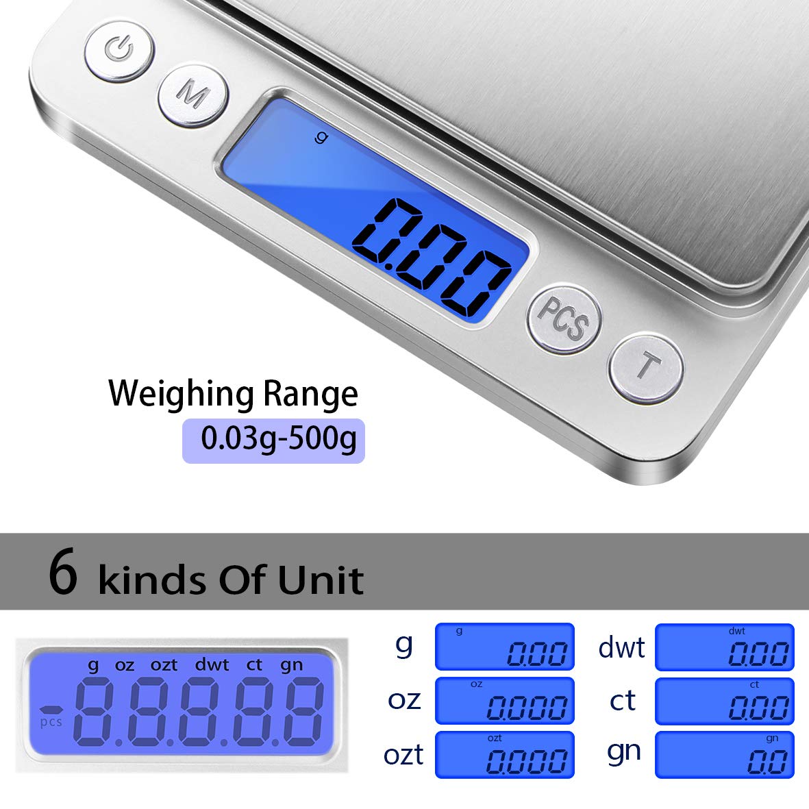 Mua Fuzion Digital Gram Scale .01 Gram Accuracy, 500g Small Jewelry ...