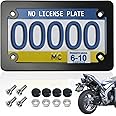 Amazon.com: FBJTDQ Motorcycle License Plate Frame- Black Matte ...