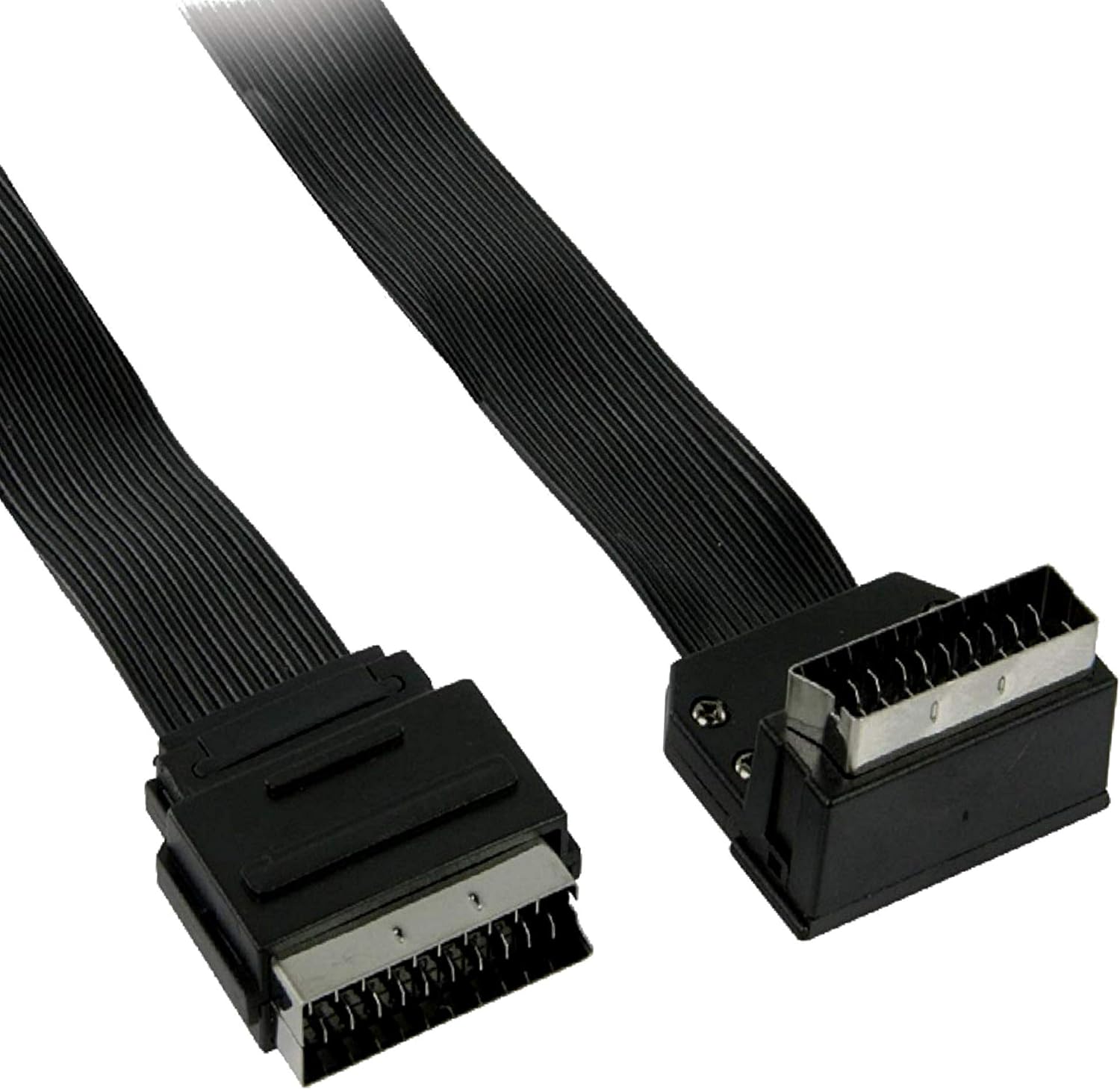 TronicXL Câble péritel Plat péritel avec connecteurs coudés 2 m TV ...