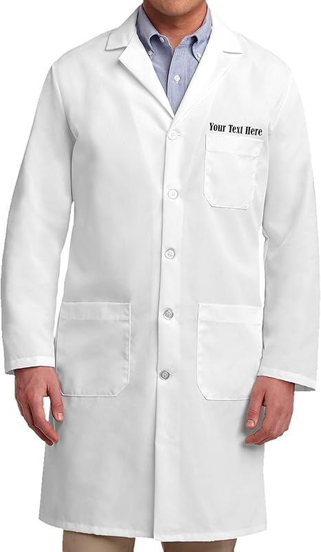 Amazon.com: Personalized Embroidered Lab Coat for Men 41 Inch Custom ...