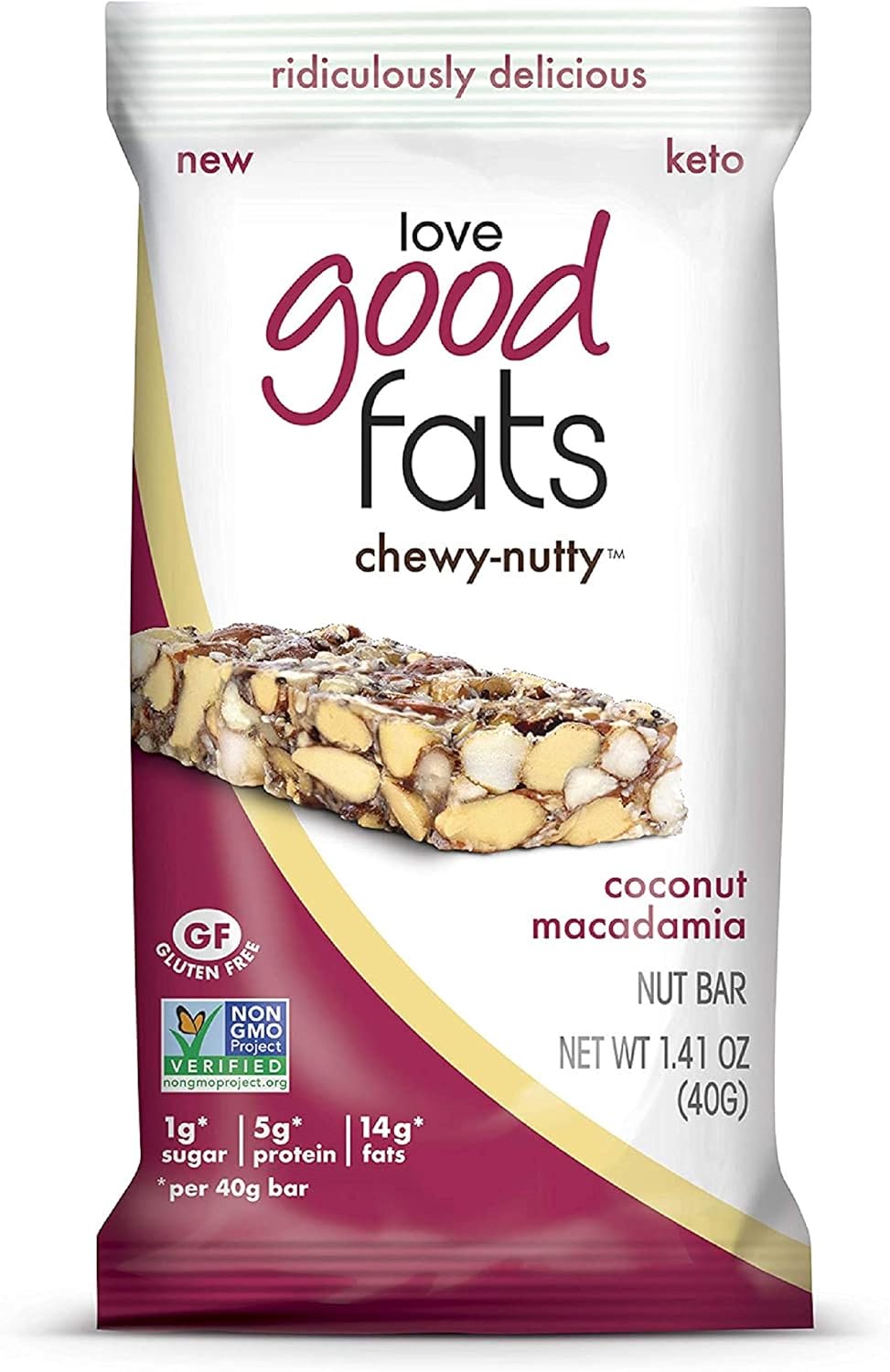 Amazon.com : Love Good Fats Plant-Based Bars – Chewy-Nutty Coconut ...