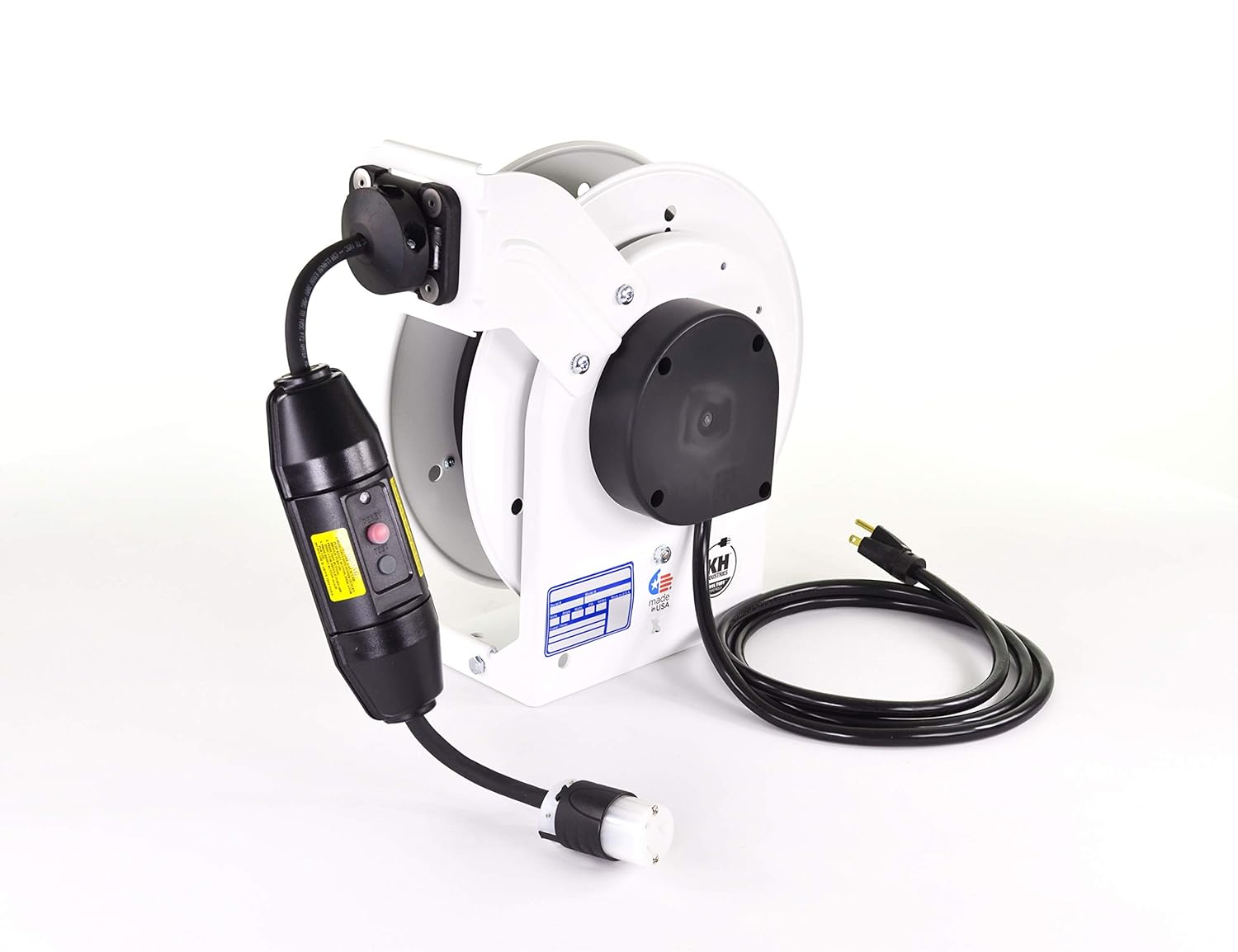 RTA Reel w/ 50 Feet of 12/3 Black SJOW Cable, GFCI & 15A CL515 ...