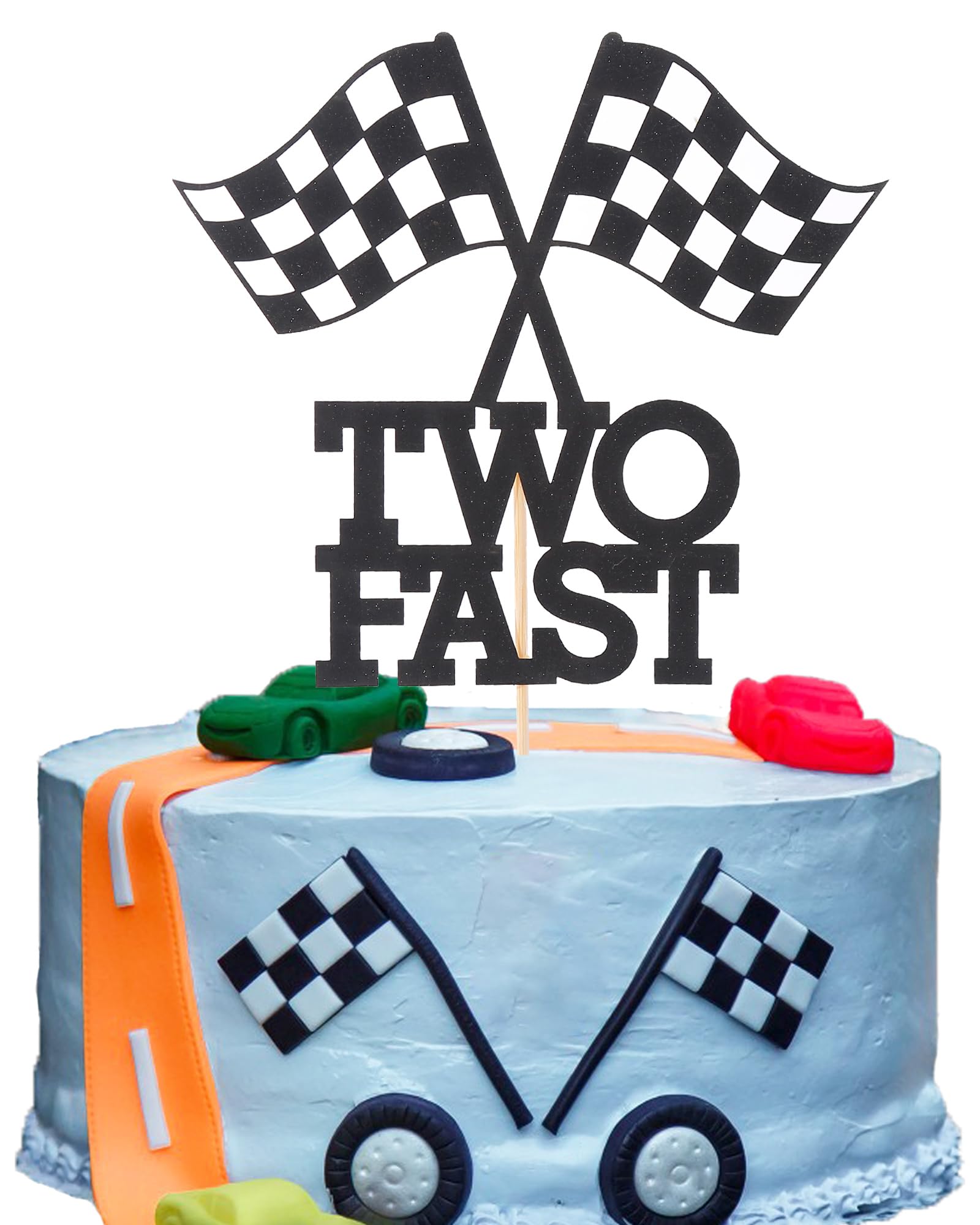 Two Fast Birthday Cake Topper - Race Car Theme 2nd Birthday Party ...
