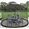Amazon.com : HomeRoots 9' Patio Umbrella Outdoor Table Bug Screen Mesh ...