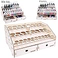 Amazon.com: OPHIR Wooden Paint holder Organizer with 2 Cabinet Drawers, Acrylic Paint Storage ...