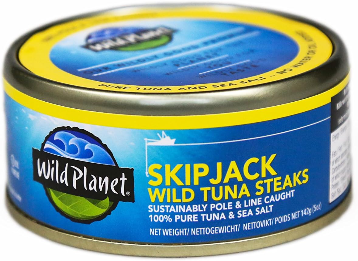 Wild Planet Skipjack Wild Tuna Steaks 142 g (Pack of 12): Amazon.co.uk ...