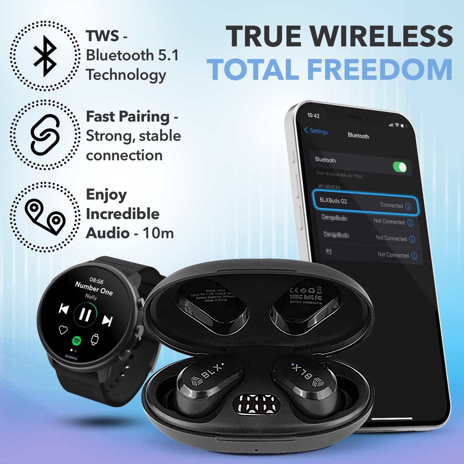 Mua BLXBuds G2 True Wireless Earbuds - Small Bluetooth Ear Buds for ...